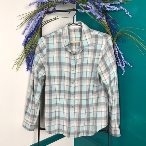 Pendleton | Tops | Pendleton Plaid Pastel Flannel Button Down | Poshmark